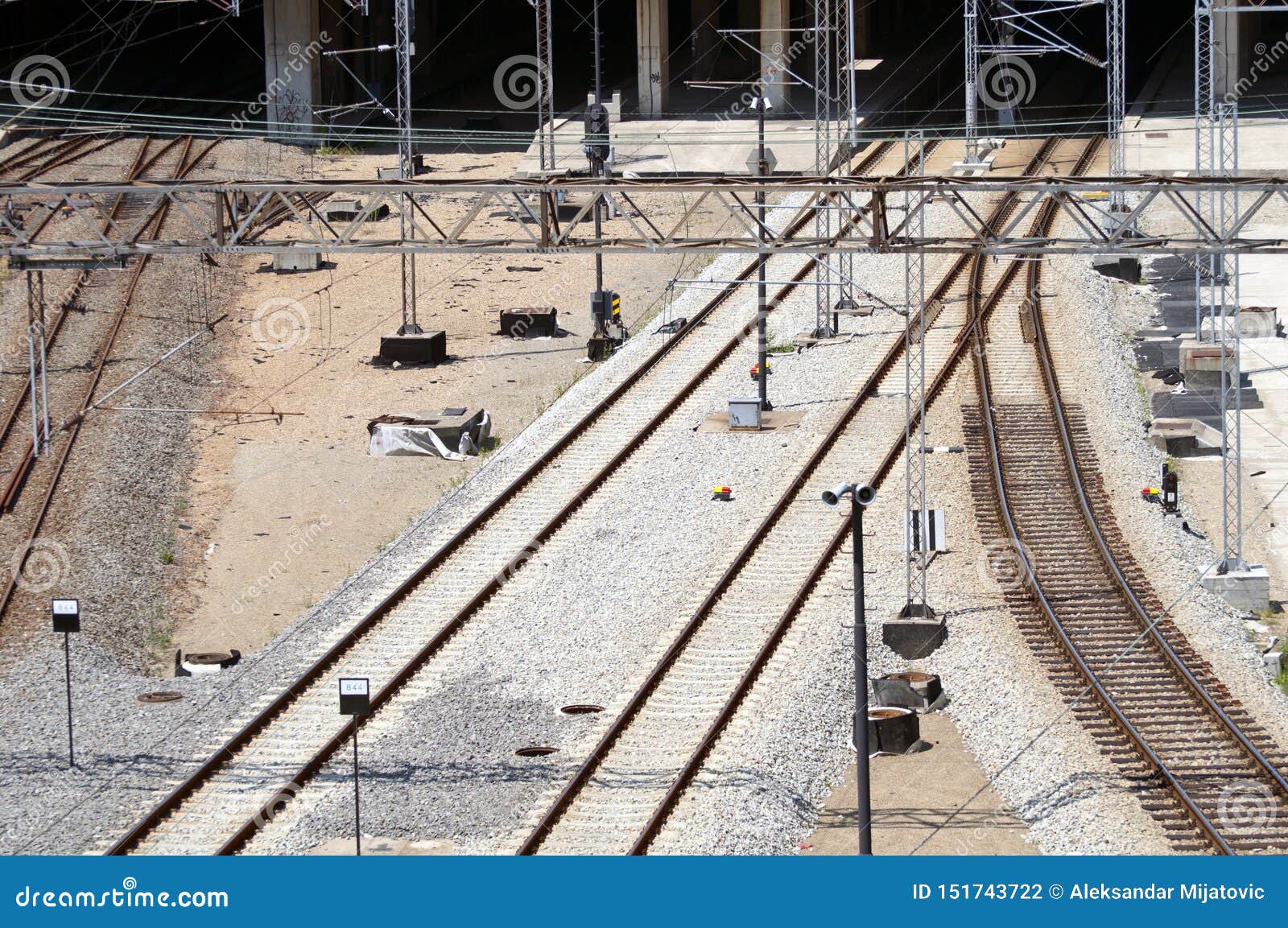 Train line crossing stock photo. Image of railroad, road - 151743722