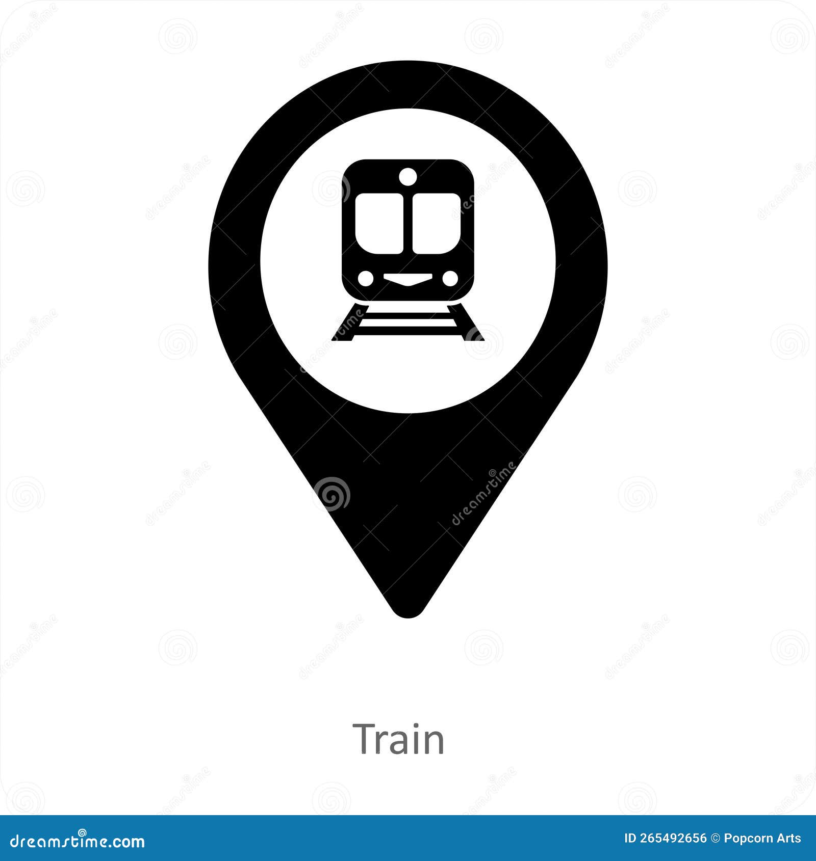 Train location stock vector. Illustration of station - 265492656