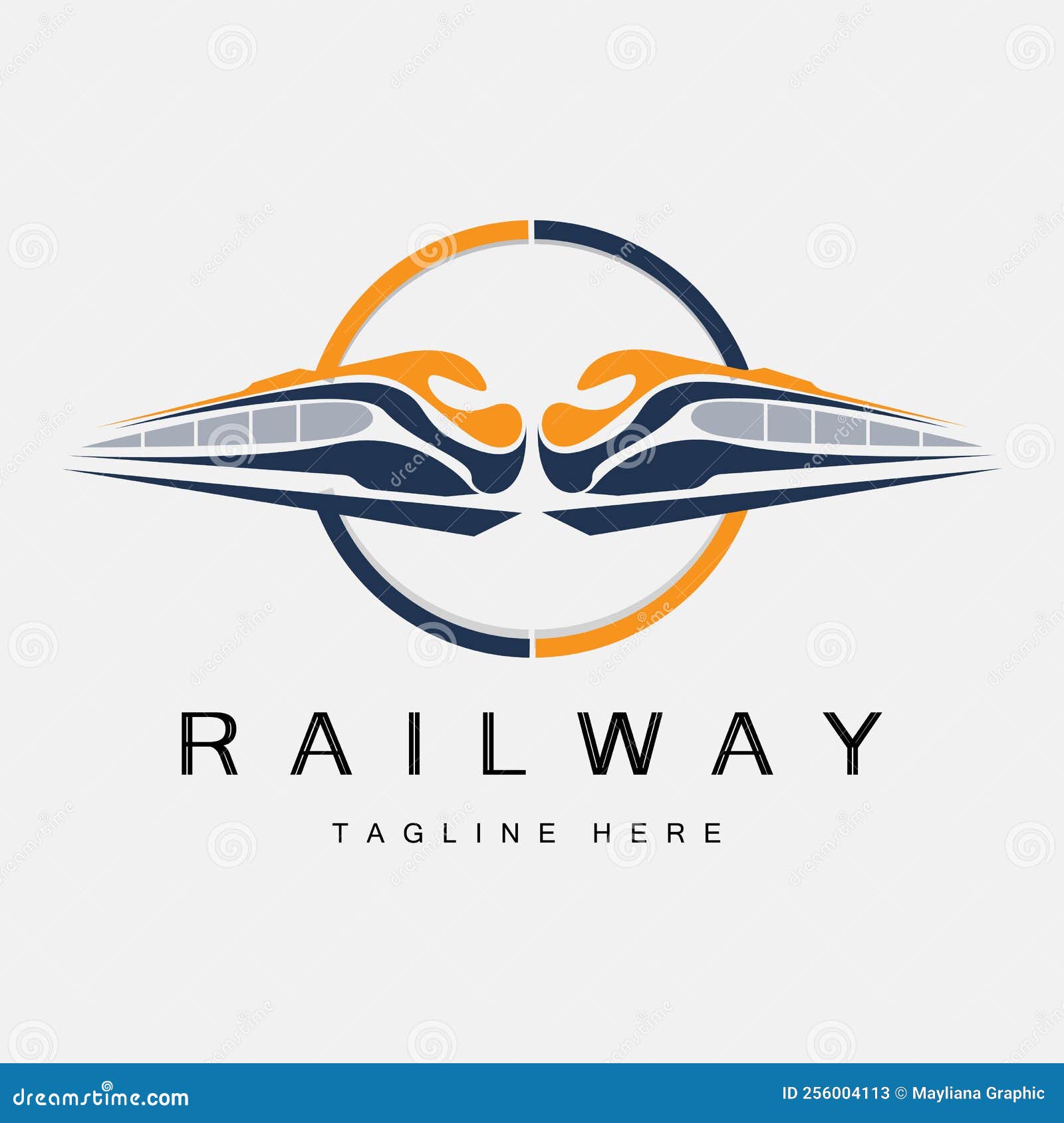 Train Logo Design. Fast Train Track Vector, Fast Transport Vehicle ...