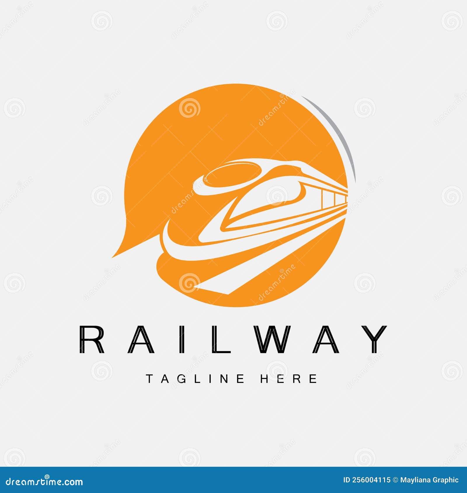 Train Logo Design. Fast Train Track Vector, Fast Transport Vehicle ...