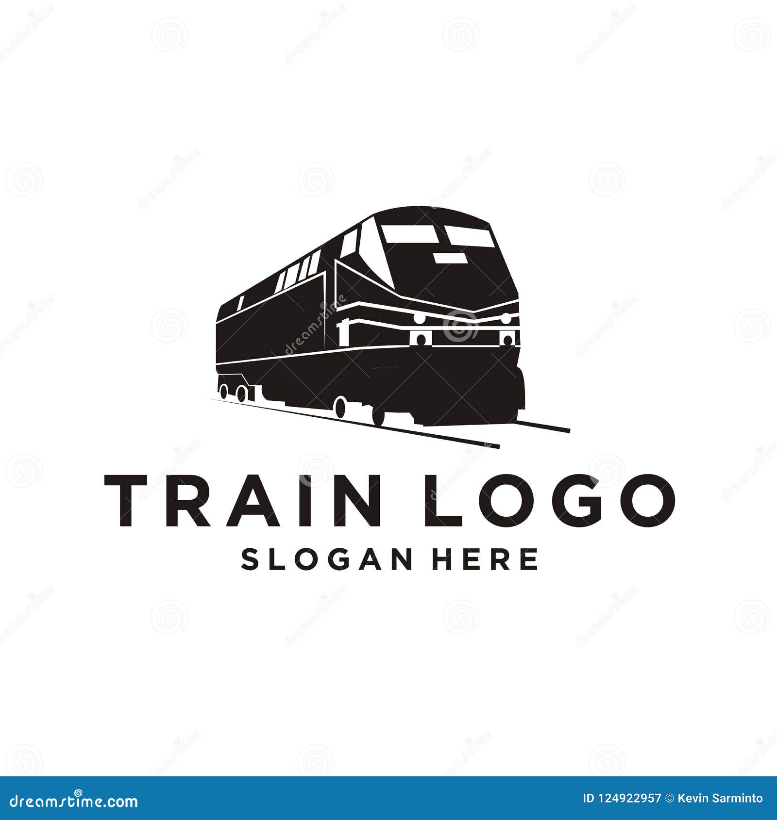Train logo design stock vector. Illustration of line - 124922957