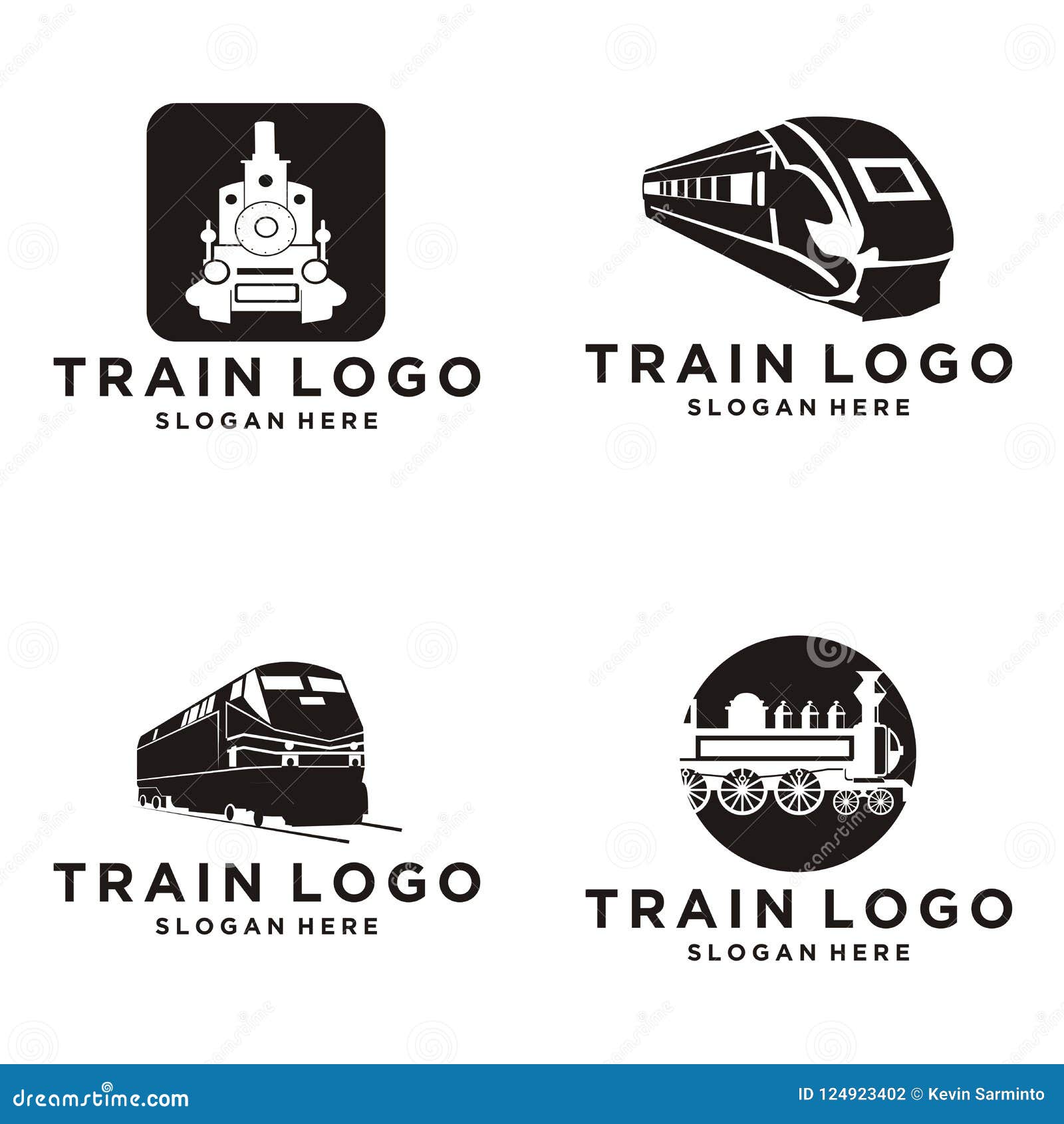 Train logo design stock vector. Illustration of isolated - 124923402