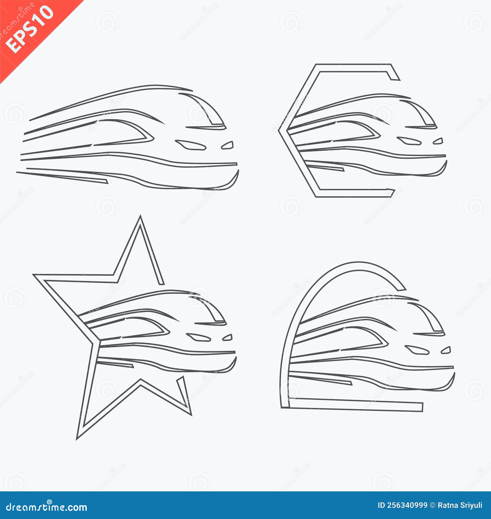 Train Logo Design Vector Illustration Stock Vector - Illustration of ...