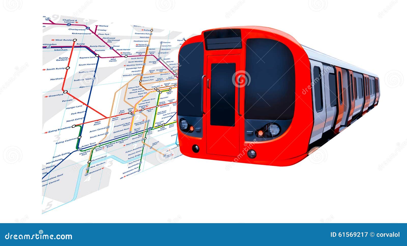 Train and Main Section of the London Underground Stock Image - Image of ...