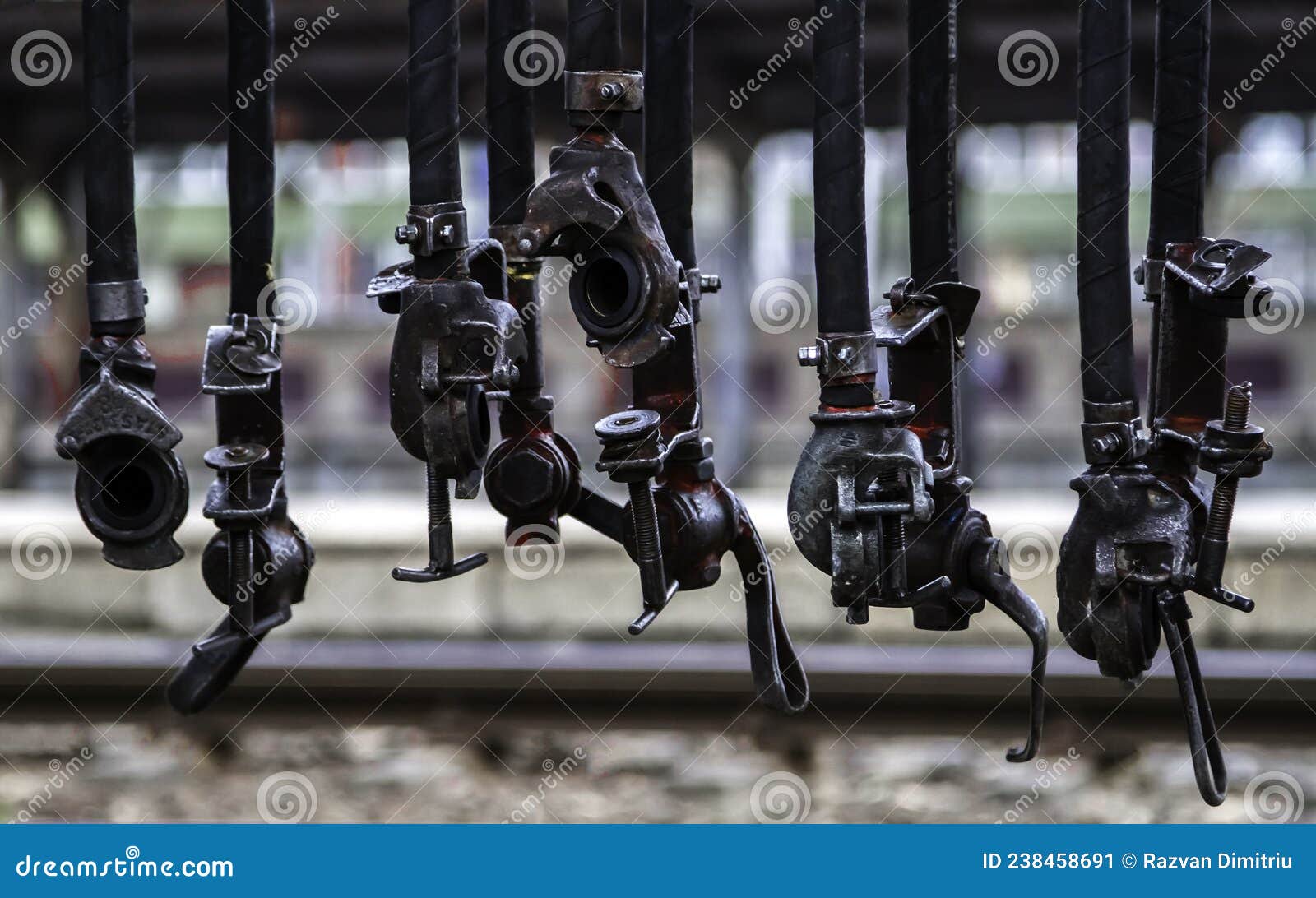 Train Maintenance Equipment in a Station Stock Image - Image of railway ...