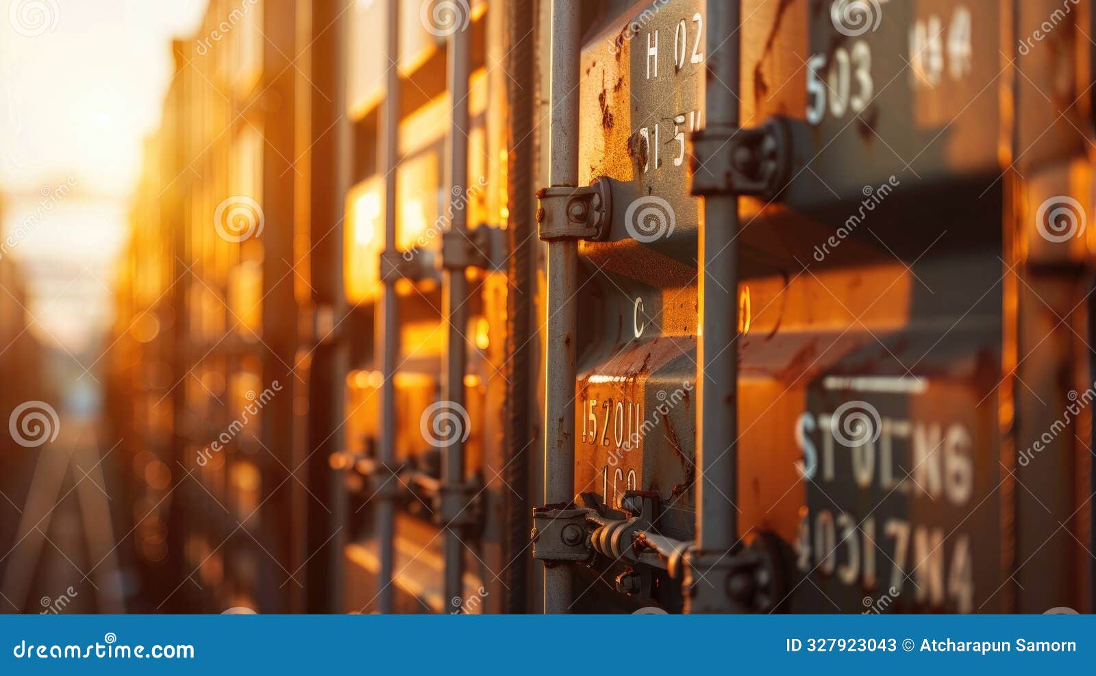 A Train with Many Containers on it Stock Illustration - Illustration of ...