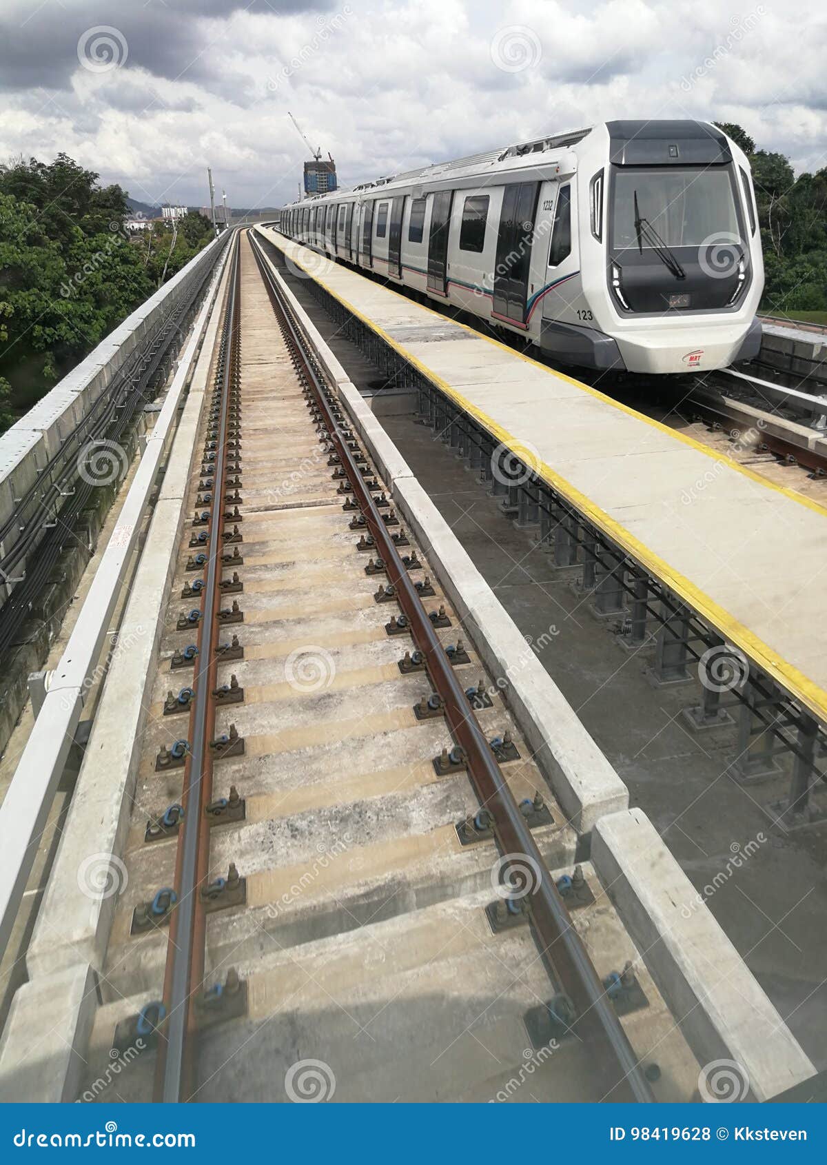 Train of Mass Rapid Transit in City Stock Photo - Image of urban ...