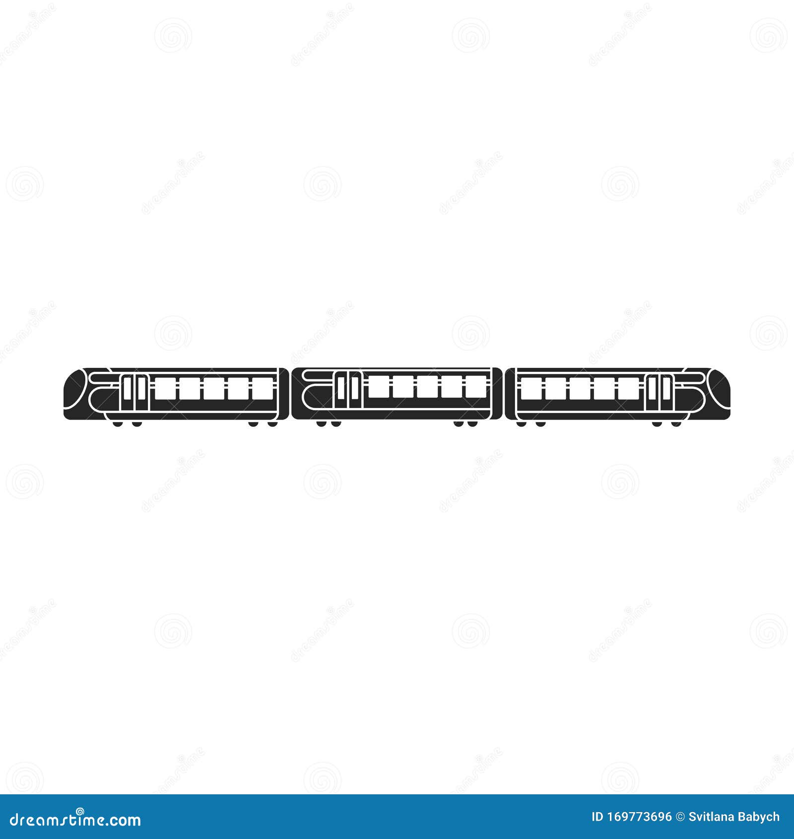 Train of Metro Vector Icon.Black Vector Icon Isolated on White ...