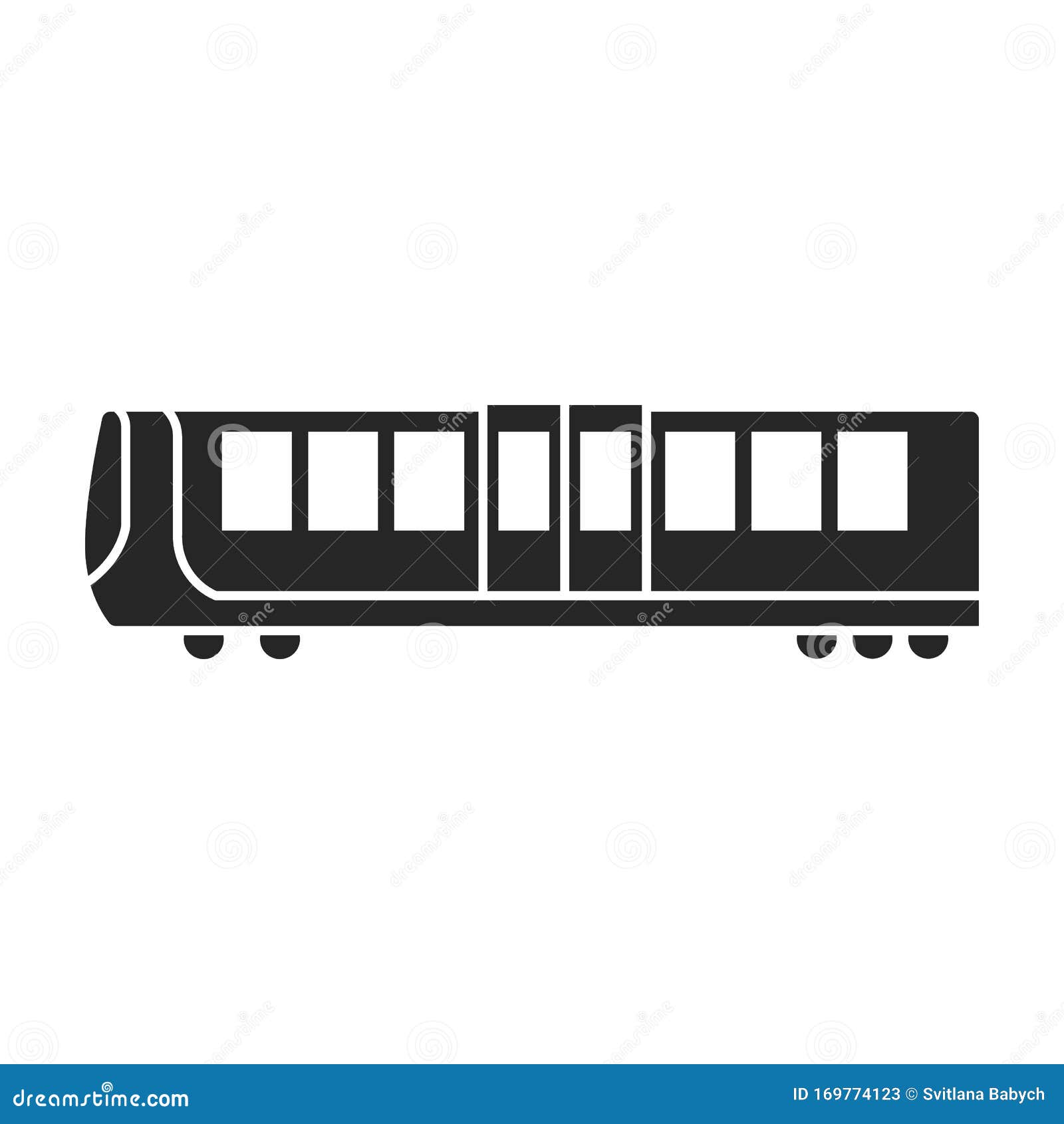Train of Metro Vector Icon.Black Vector Icon Isolated on White ...