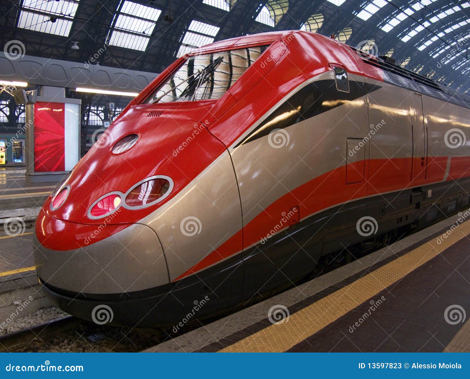 Train in Milan station stock image. Image of rail, public - 13597823