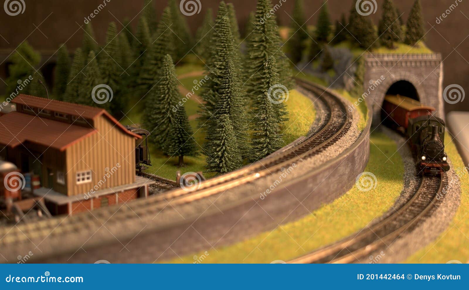 Train Model in a Countryside. Stock Photo - Image of rail, collection ...