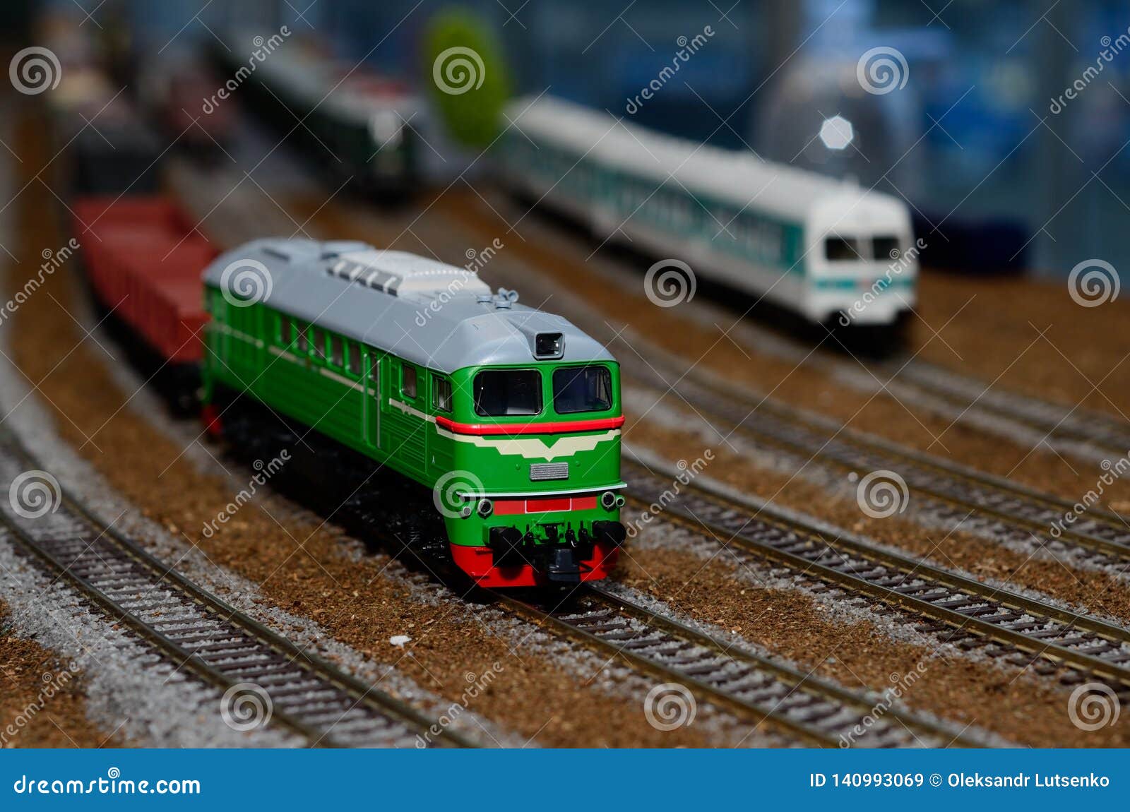Train model on the railway stock image. Image of building - 140993069