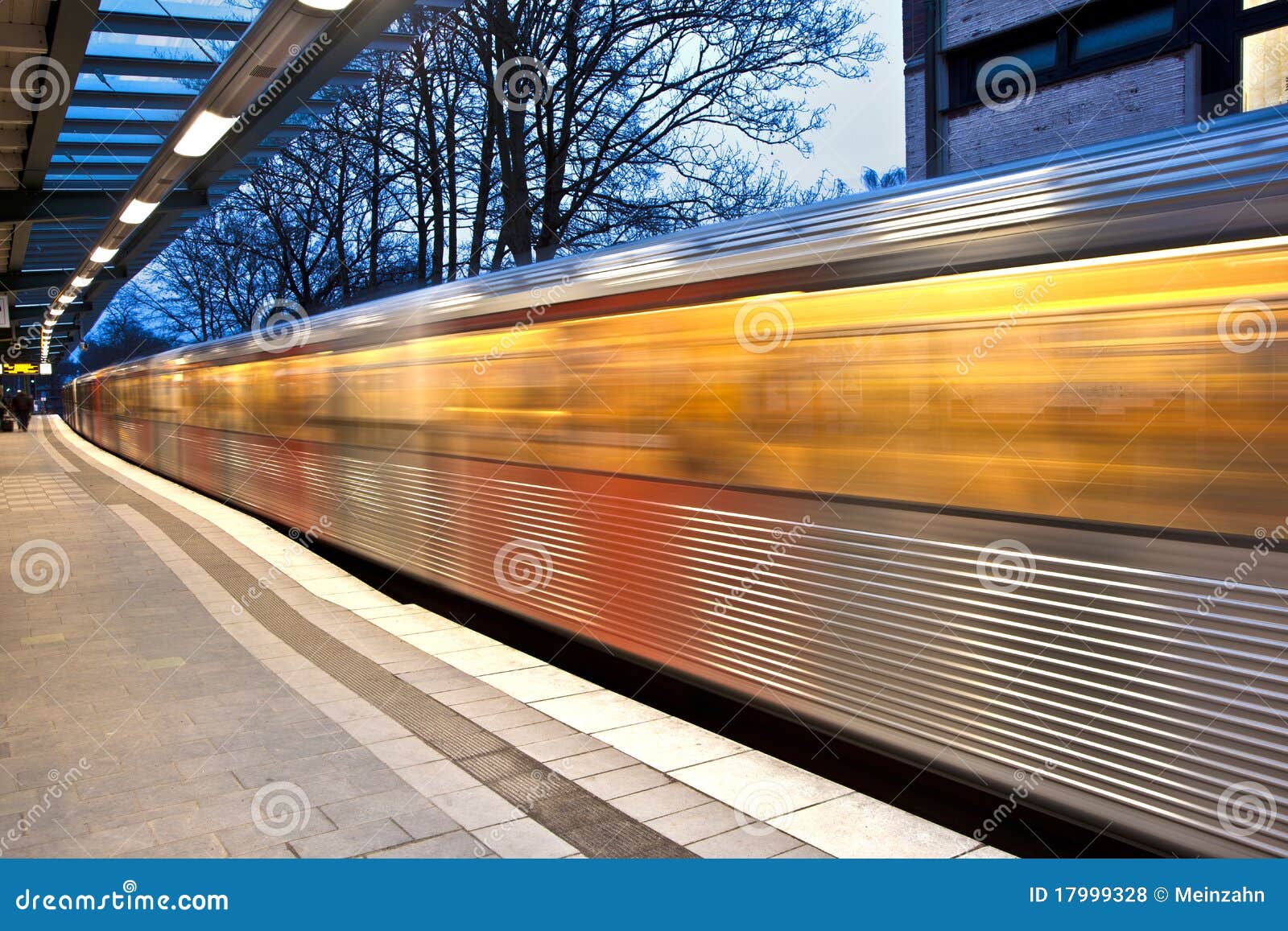 Train in motion stock photo. Image of motion, hamburg - 17999328