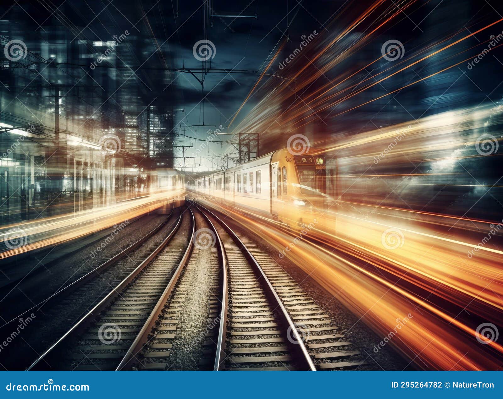 Train in Motion Blur Train in Motion Fast Moving Train Stock ...