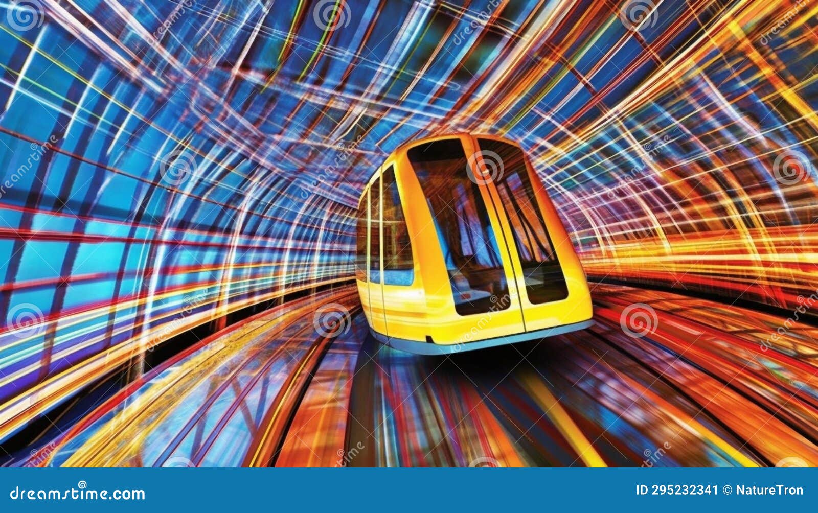 Train in Motion Blur Train in Motion Train at Night Generative AI Stock ...