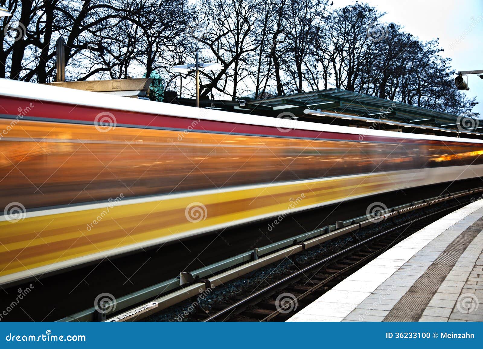 Train in motion stock photo. Image of europe, track, metro - 36233100