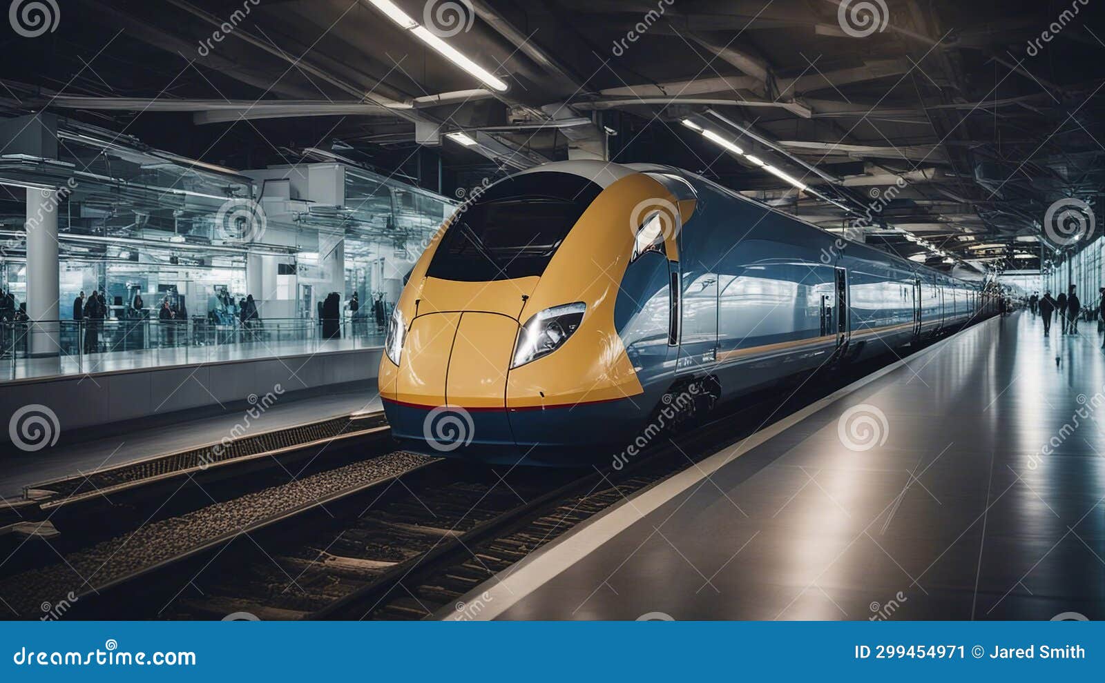 Train in Motion Yellow High Speed Train Stock Illustration ...