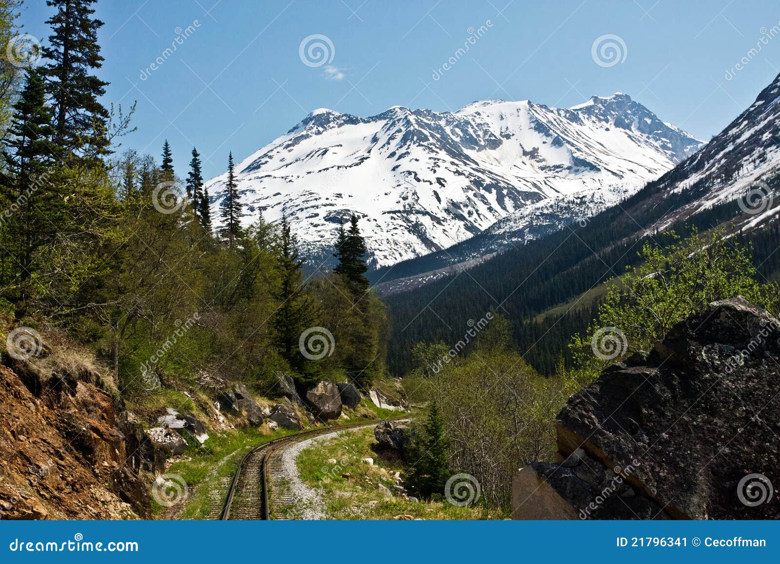 Train through Mountains stock image. Image of tourism - 21796341