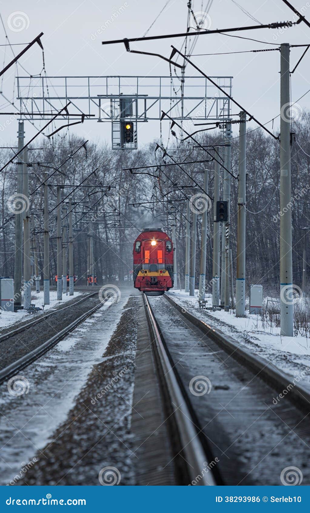 The train moves stock photo. Image of color, station - 38293986