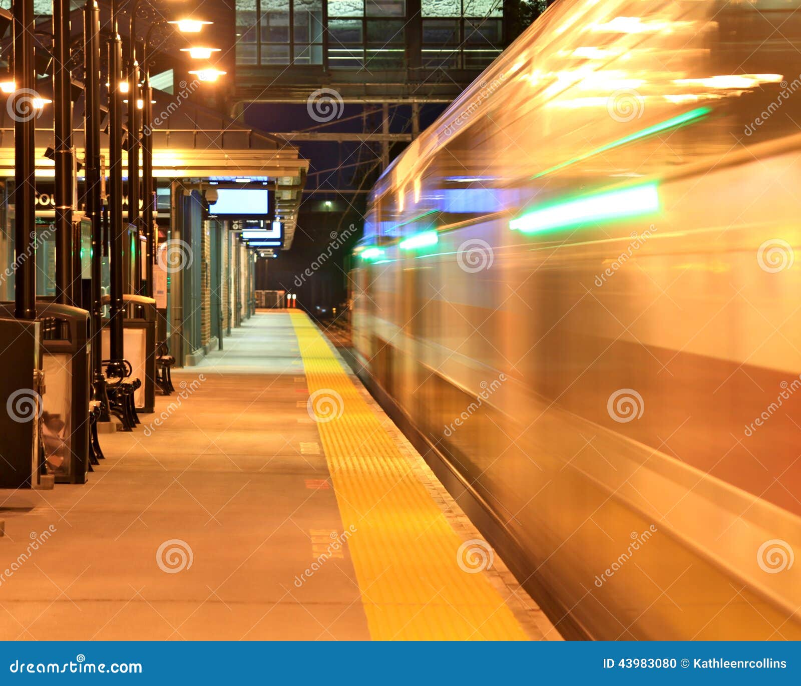 Train stock photo. Image of rail, move, night, road, fast - 43983080