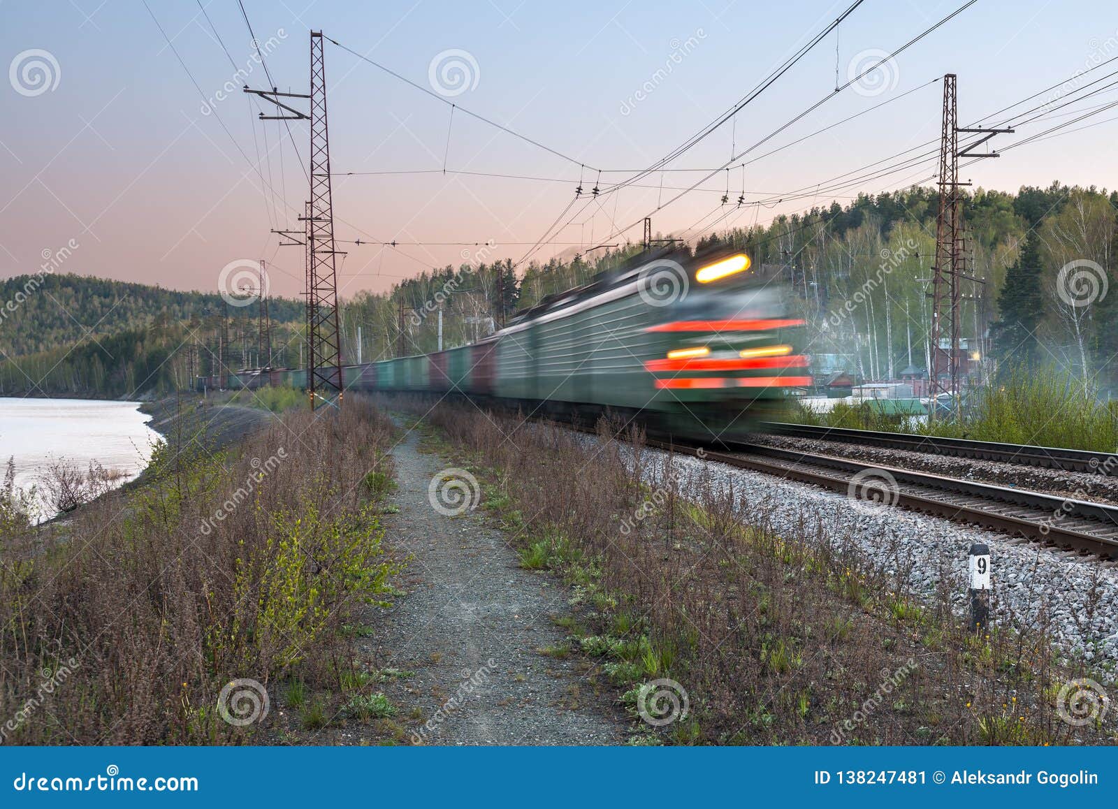 Train moving at high speed stock image. Image of rail - 138247481