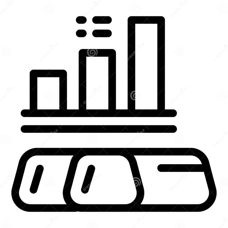 Train Moving on Rails with Growing Statistics Showing Progress Stock ...