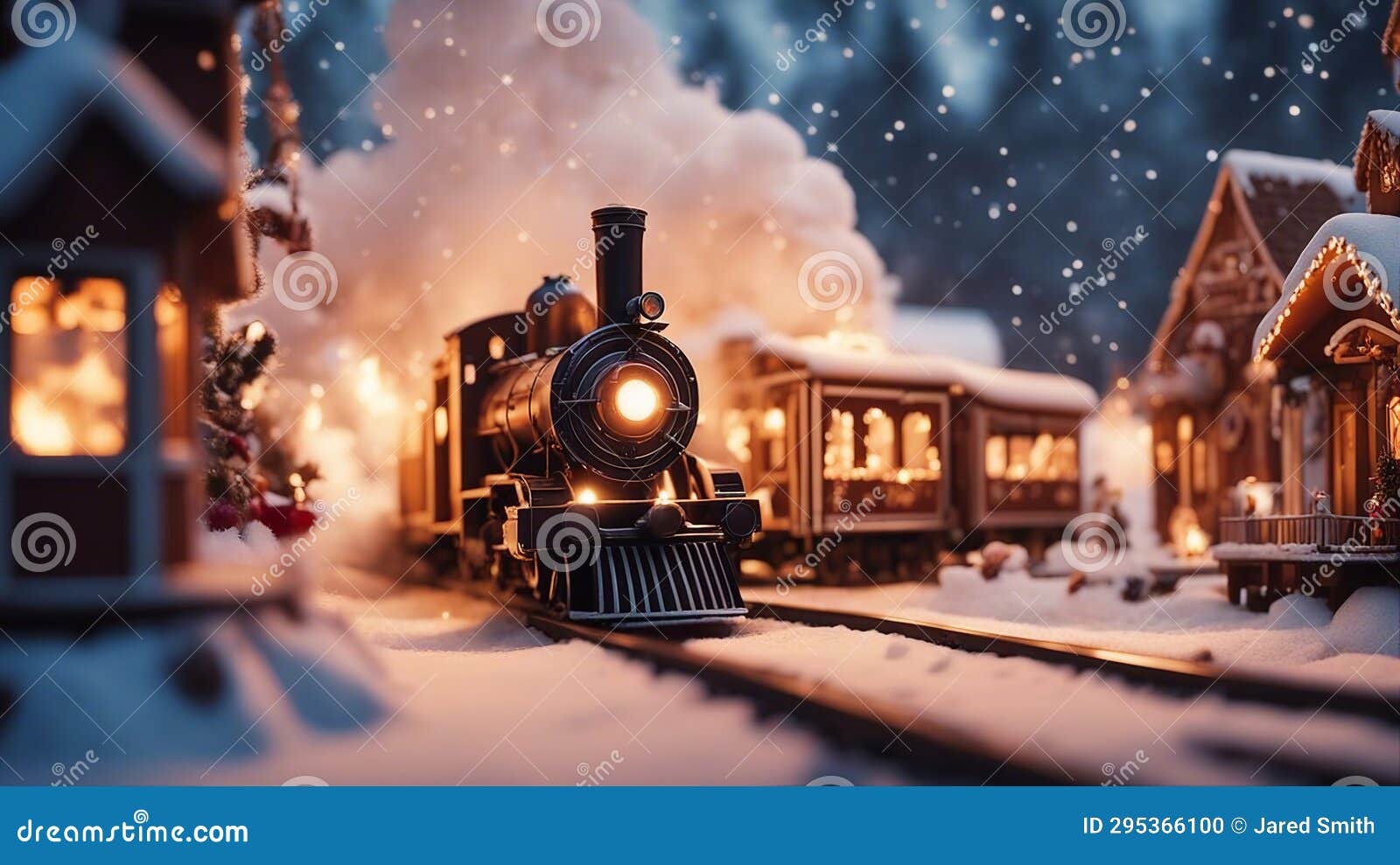 Train in the Night Magical Train Cozy Day Winter Train is Made of Fire ...