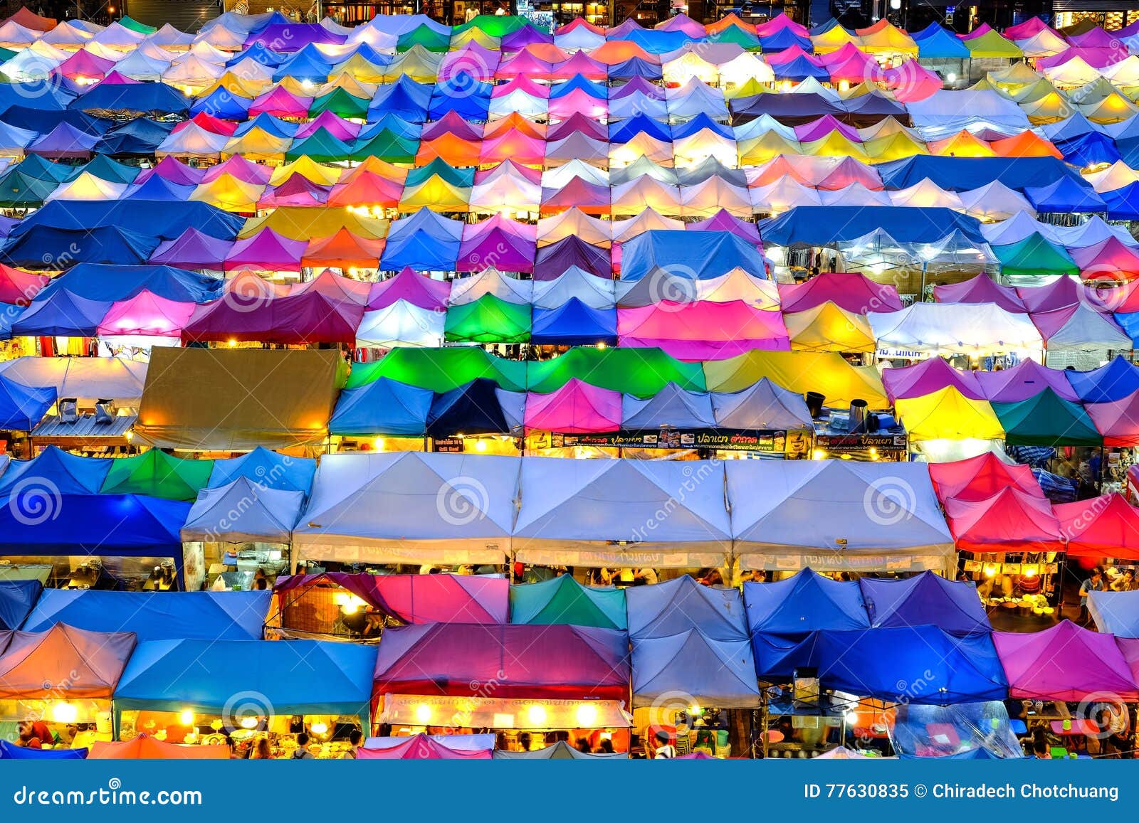 Train Night Market Ratchada Editorial Image - Image of angle, life ...