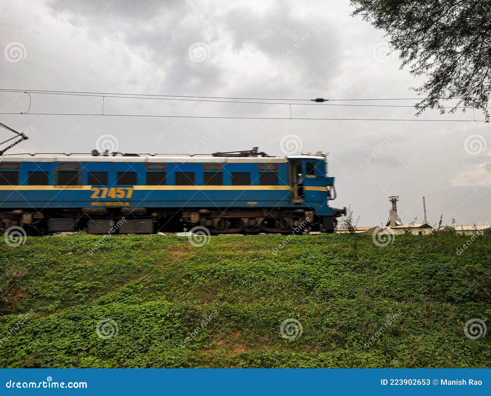 This Train is Not Stopped but Running. Stock Image - Image of tree ...