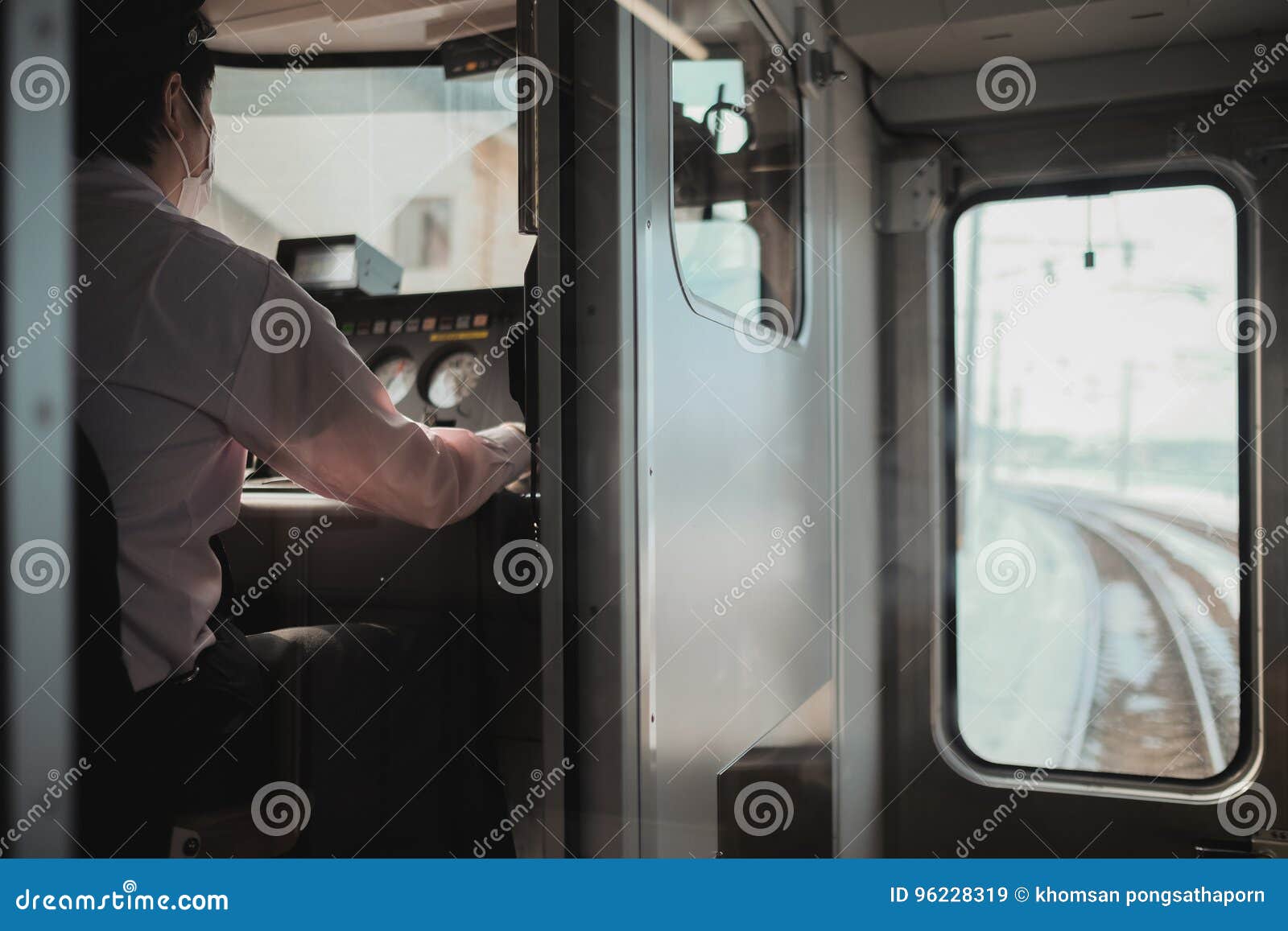 Train Officer Operate Local Train in Snowfall at Sapporo Editorial ...