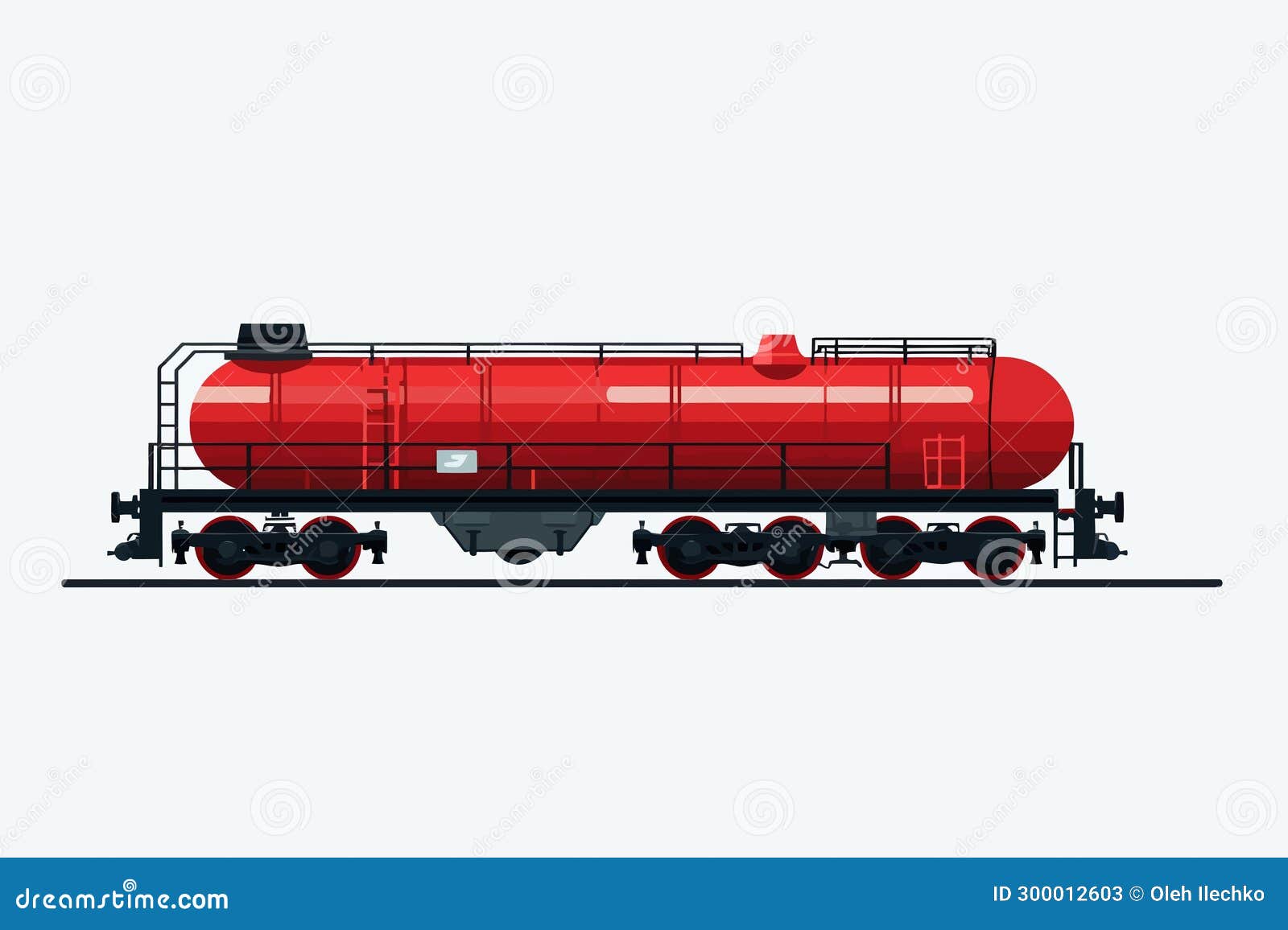 Train Oil Tanker Isolated Vector Style Illustration Stock Vector ...