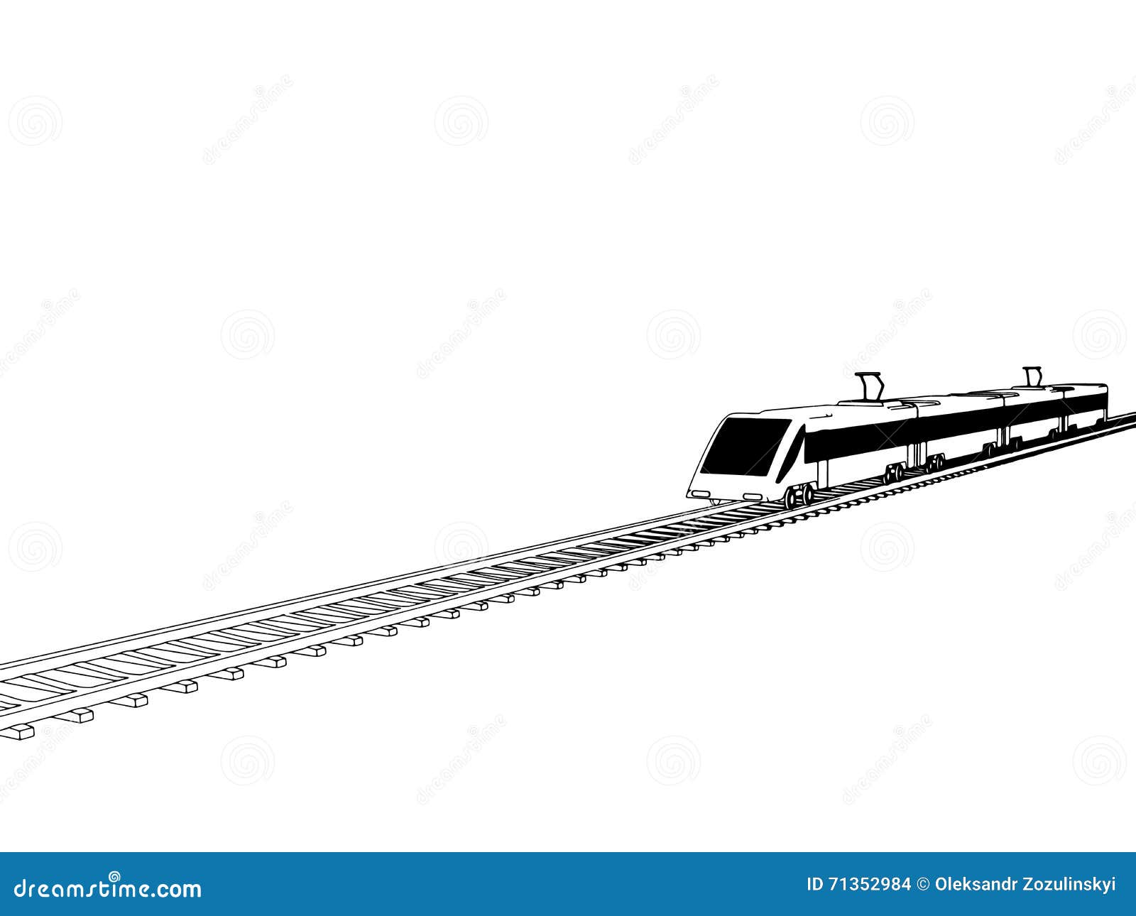Train outline vector stock vector. Illustration of express - 71352984