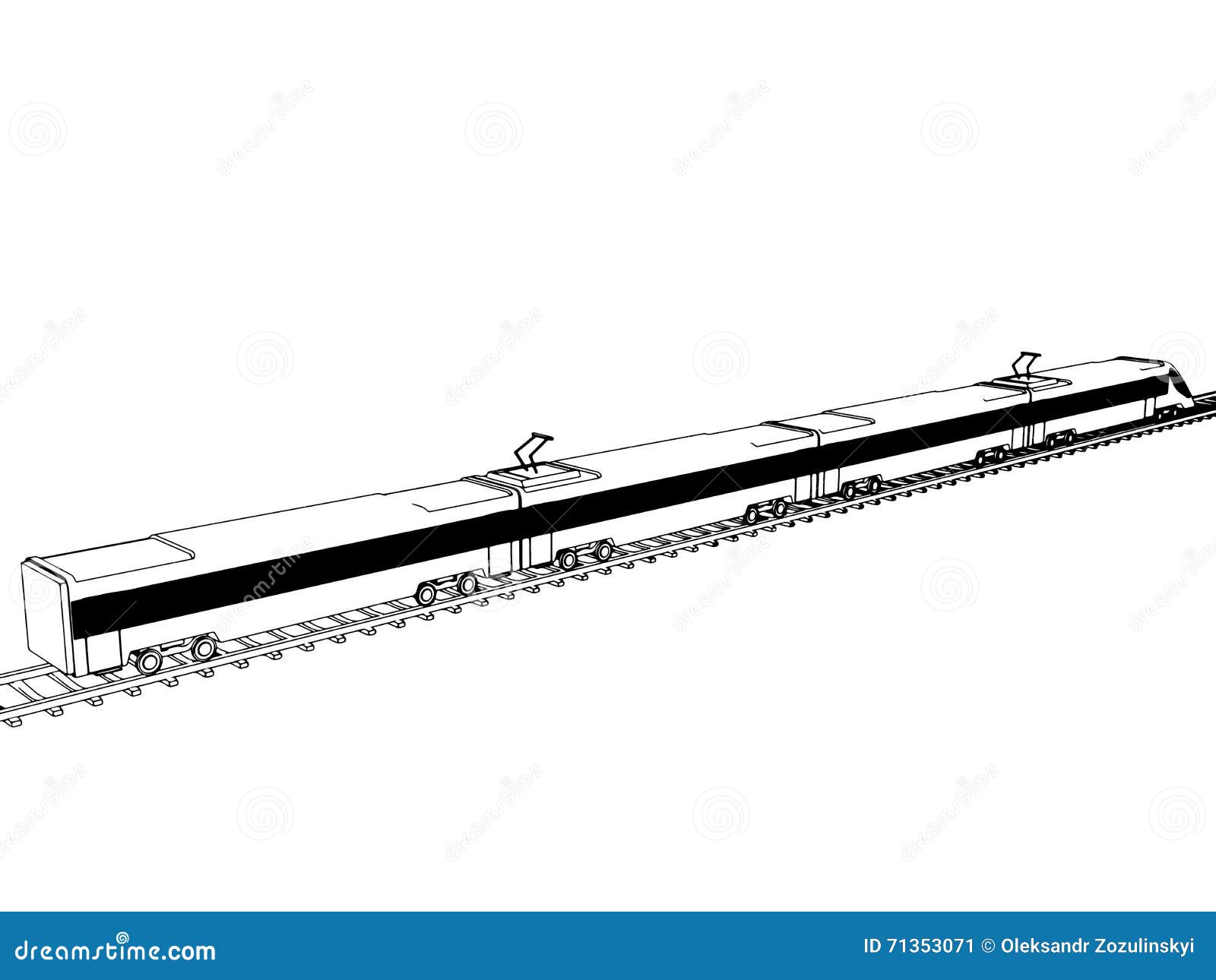Train outline vector stock vector. Illustration of railway - 71353071