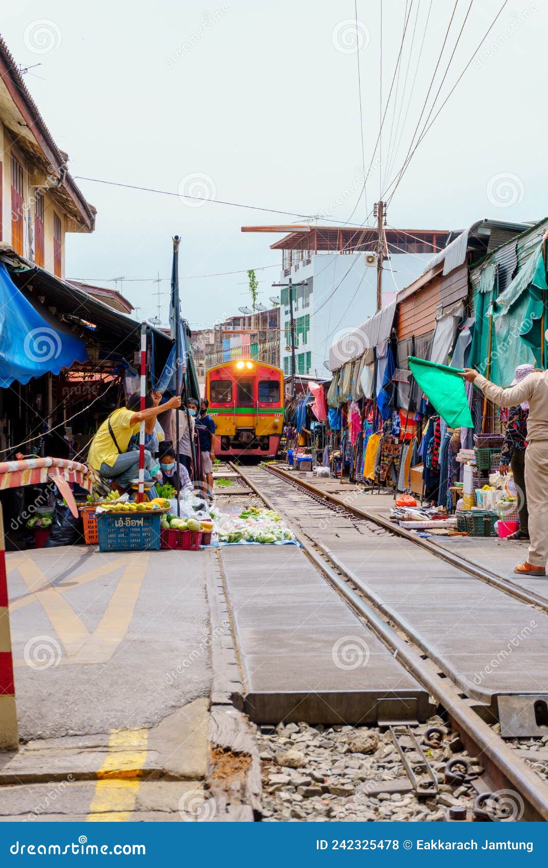 A Train Parked Inside a Train Station. Front View of Train. Editorial ...