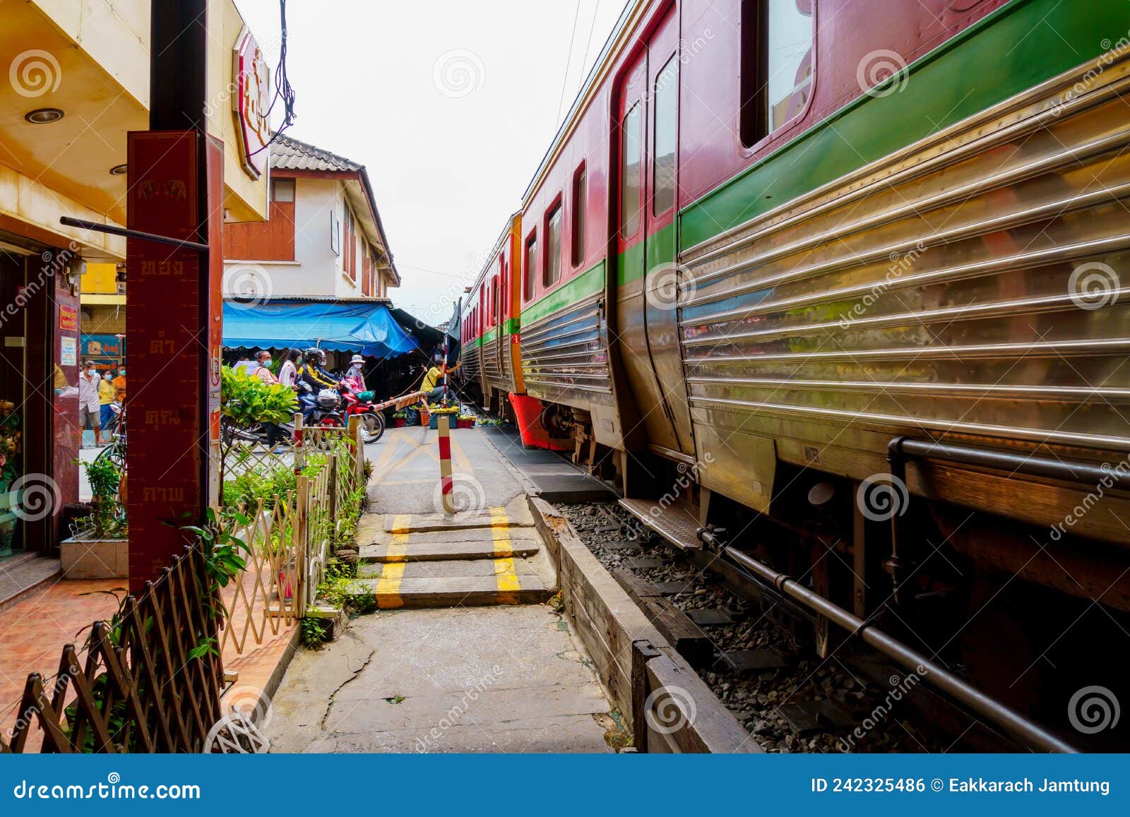 A Train Parked Inside a Train Station. Front View of Train. Editorial ...