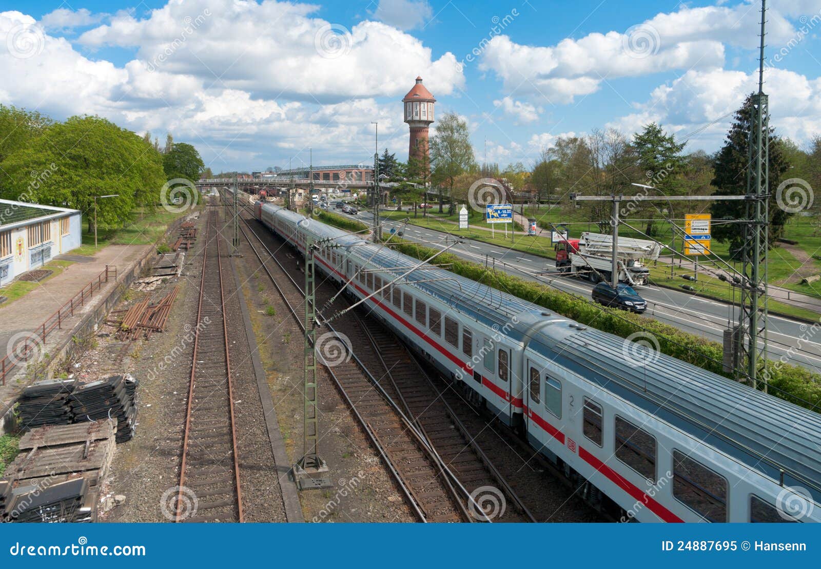 Train passing stock image. Image of germany, movement - 24887695