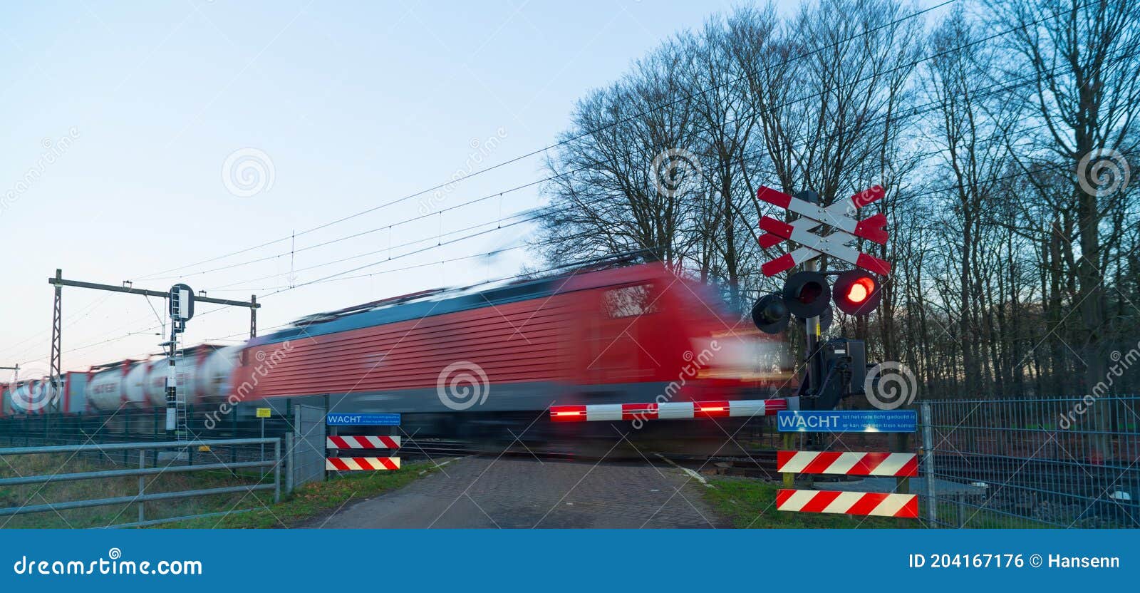 Train passing by stock photo. Image of cross, railway - 204167176