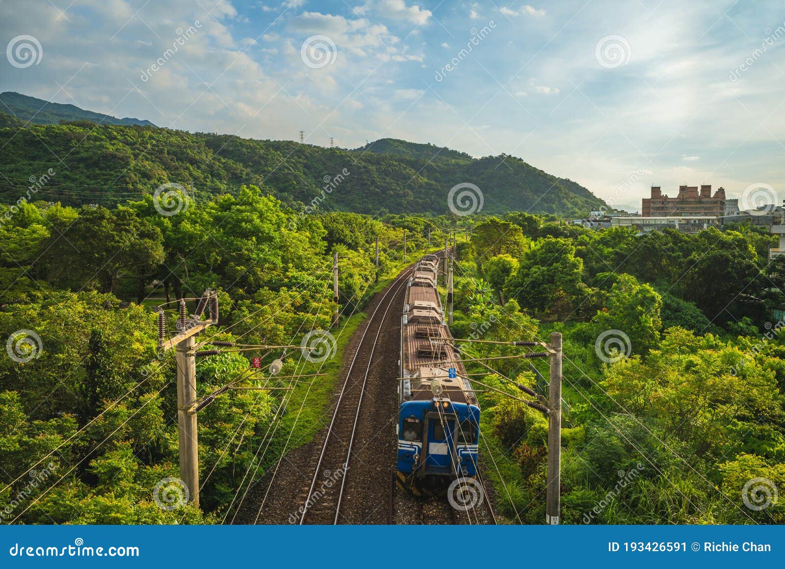 Train Passing the Field on Eastern Line Stock Image - Image of taiwan ...