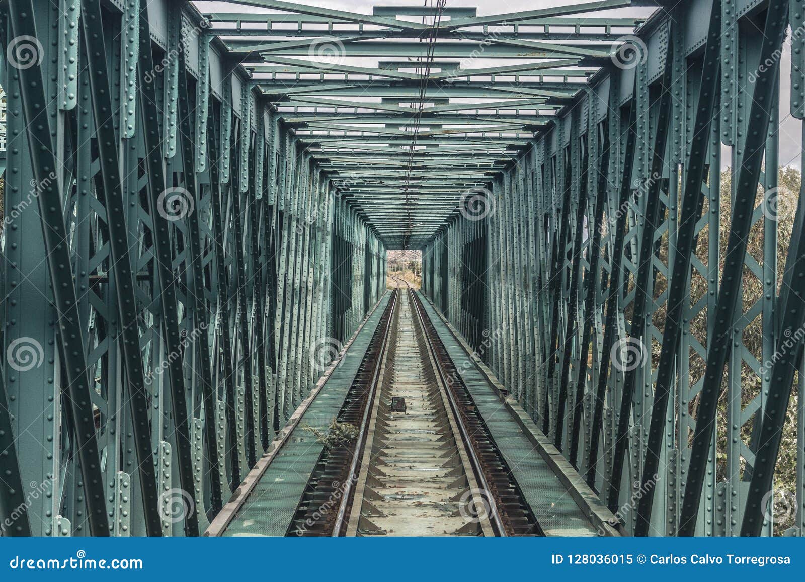 Train Passing Over a Bridge Stock Image - Image of railway ...