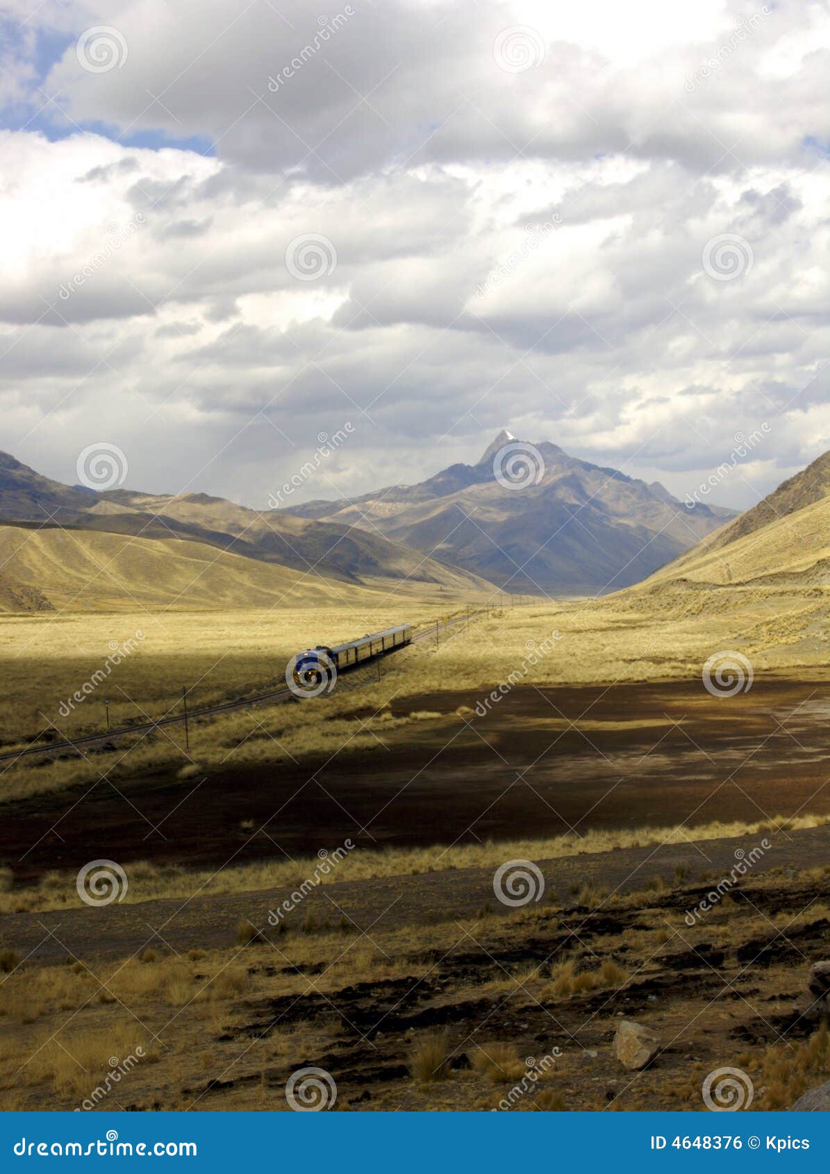 Train in the Peruvian Andes Stock Photo - Image of remote, nostalgia ...