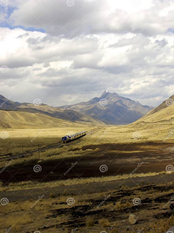 Train in the Peruvian Andes Stock Photo - Image of remote, nostalgia ...