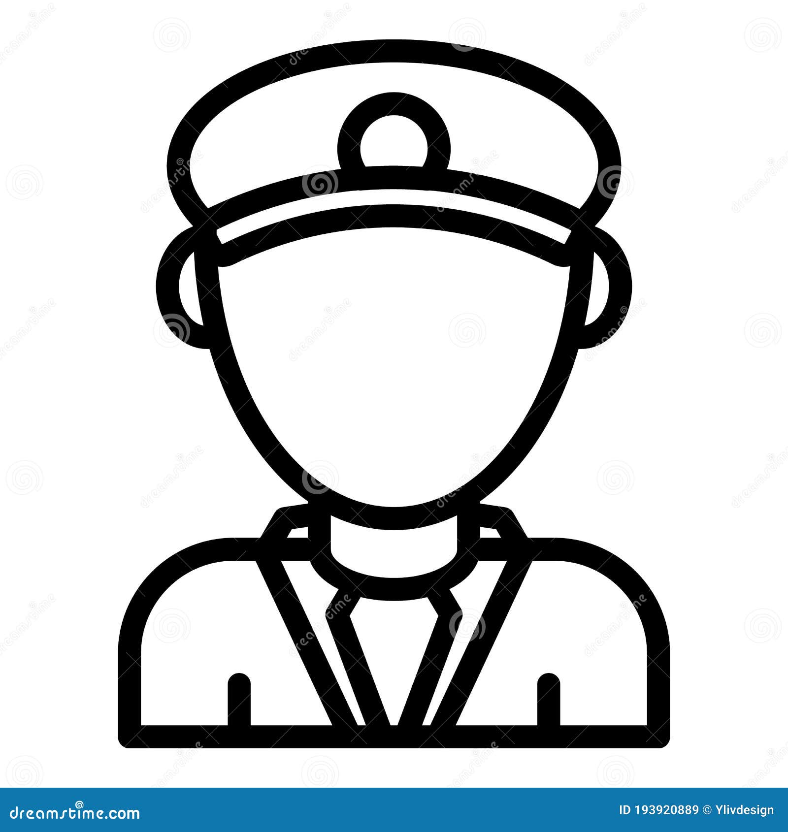 Pilot Icon. Monochrome Style Design From Professions Icon Collection ...