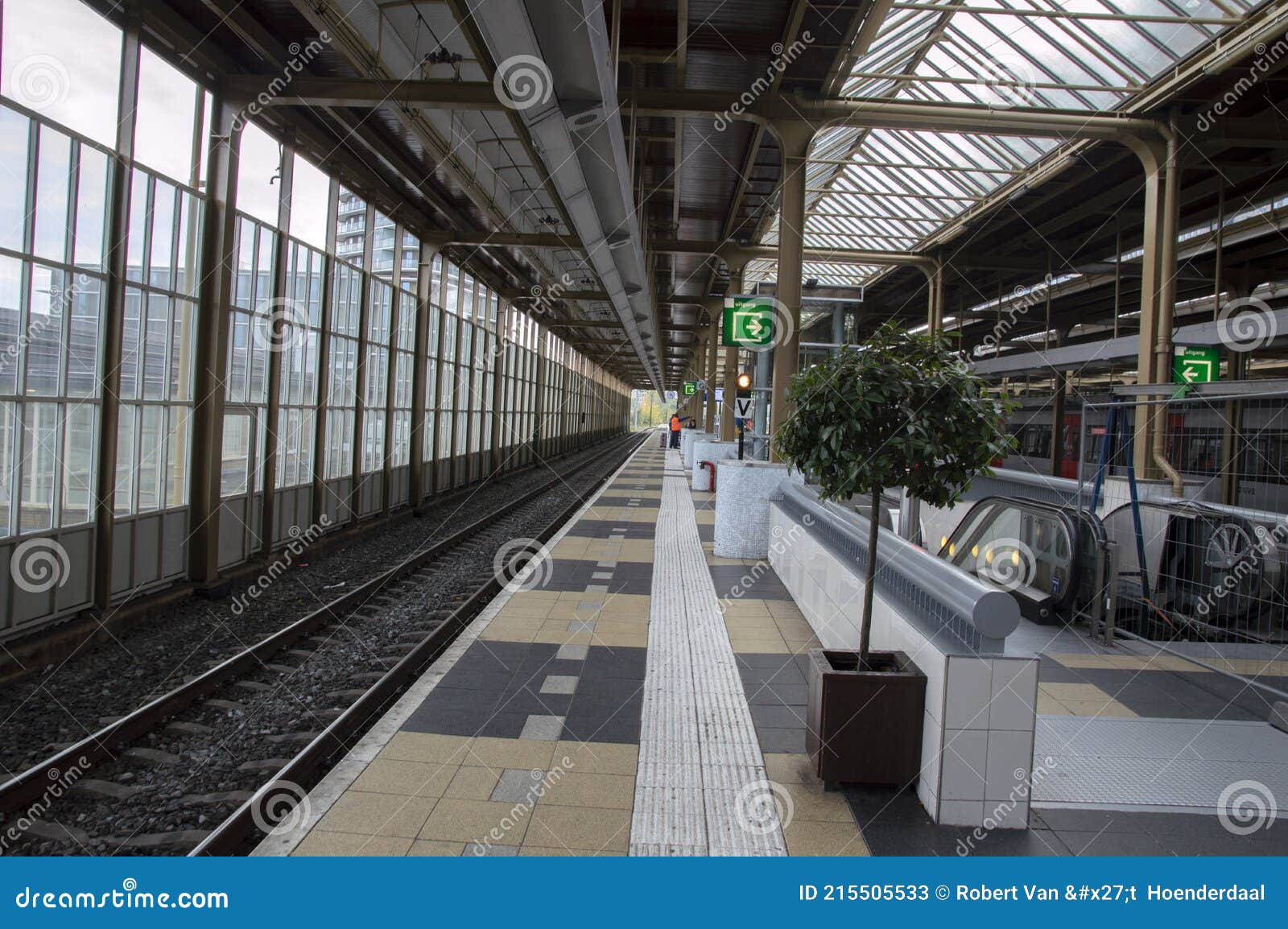 Train Platform at the Amstel Station at Amsterdam the Netherlands 23-10 ...