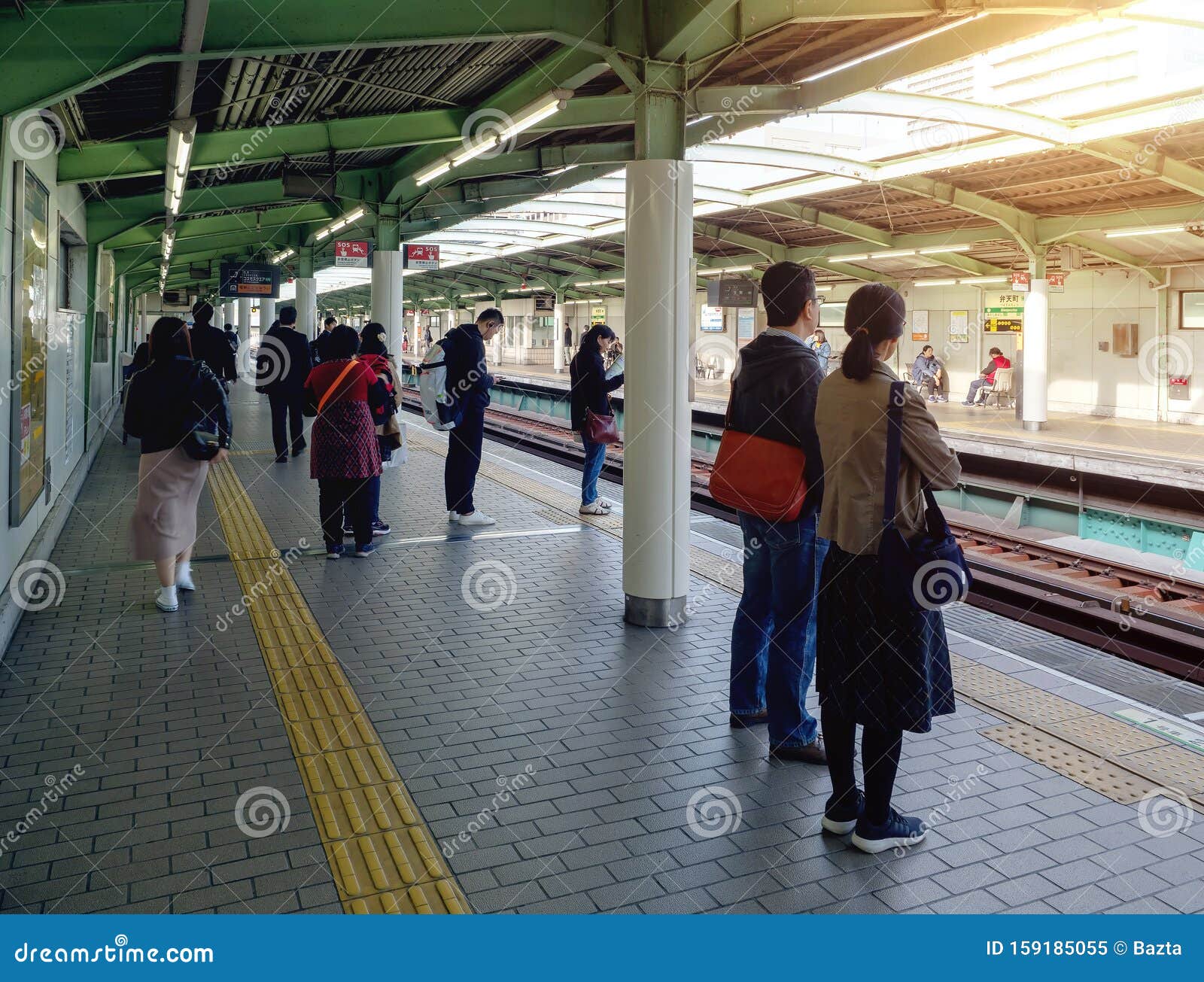 Train Platform on a Station in Osaka Japan Editorial Image - Image of ...