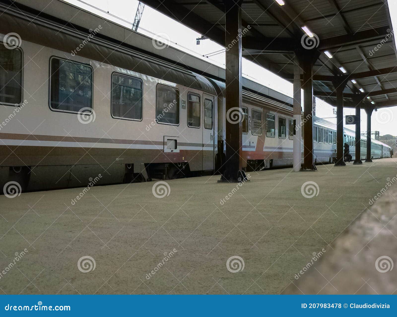 Train at platform stock photo. Image of railway, station - 207983478