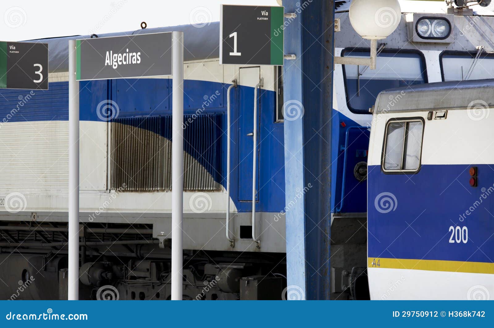 Train on platforms stock photo. Image of algeciras, platforms - 29750912