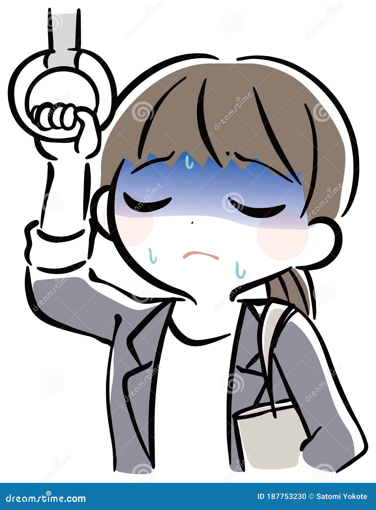 Train, Poor Health, Female Illustration Stock Vector - Illustration of ...