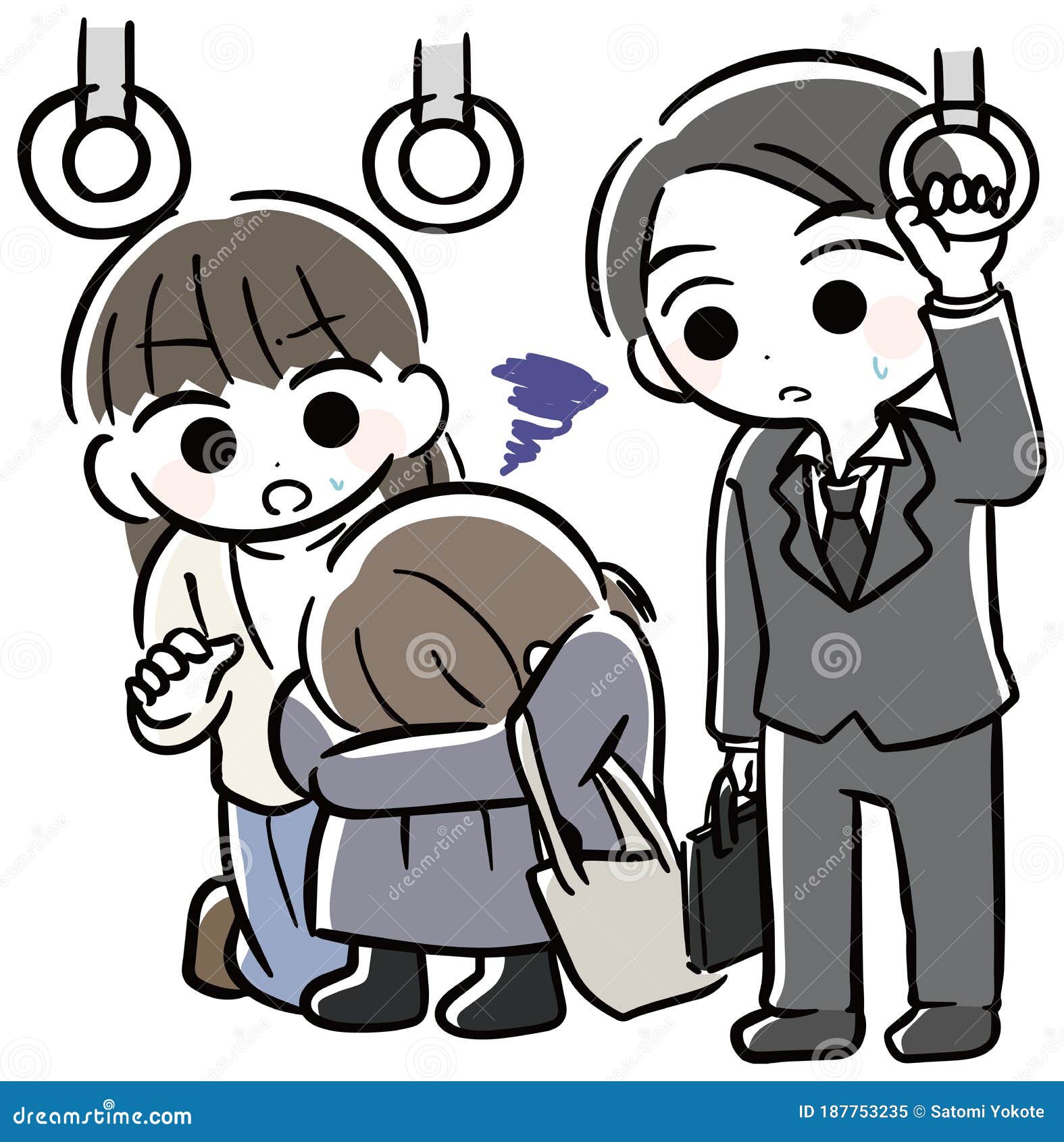 Train, Poor Health, Female Illustration Stock Vector - Illustration of ...