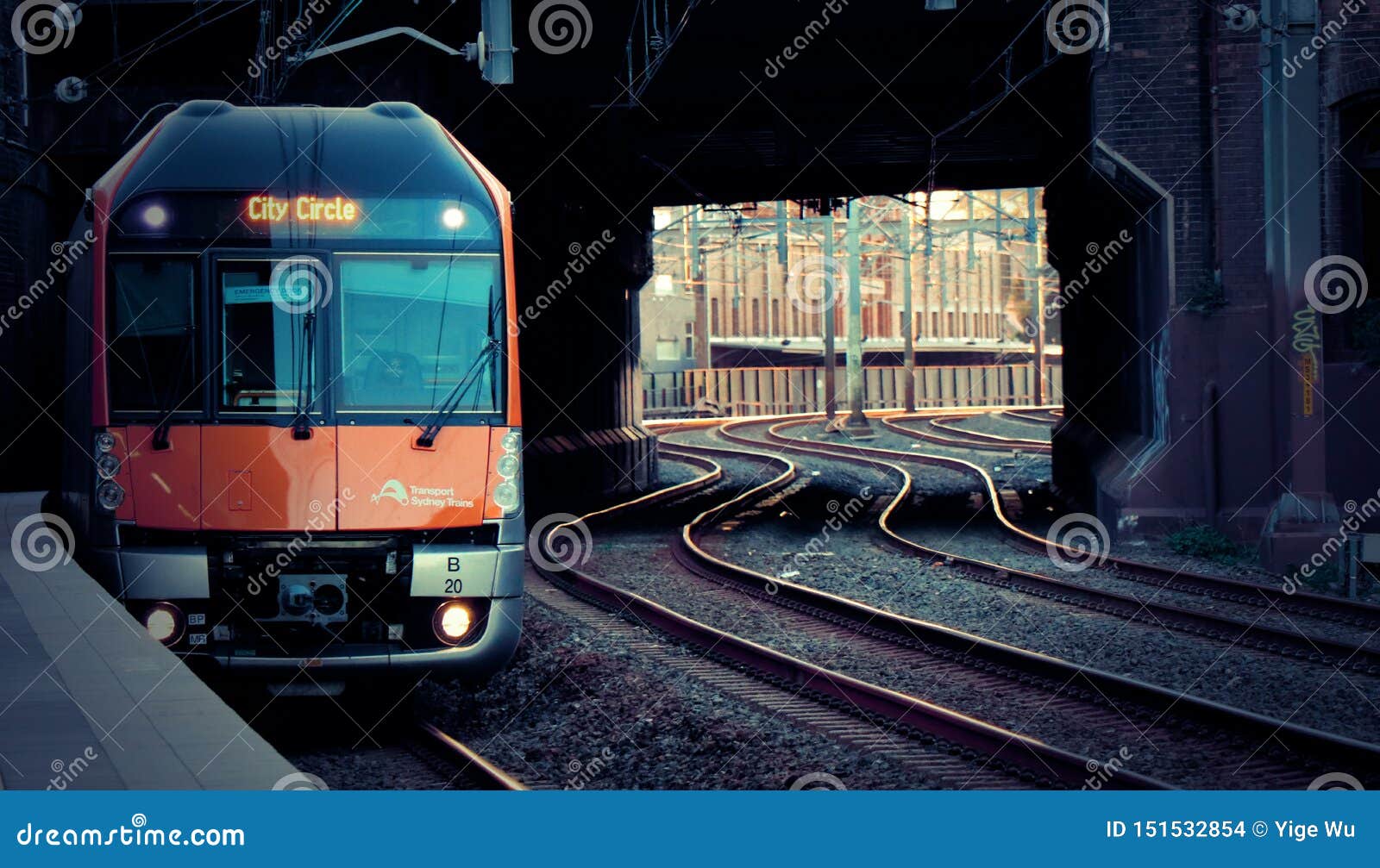 The Train Pulled into the Station at Sunset Editorial Stock Image ...