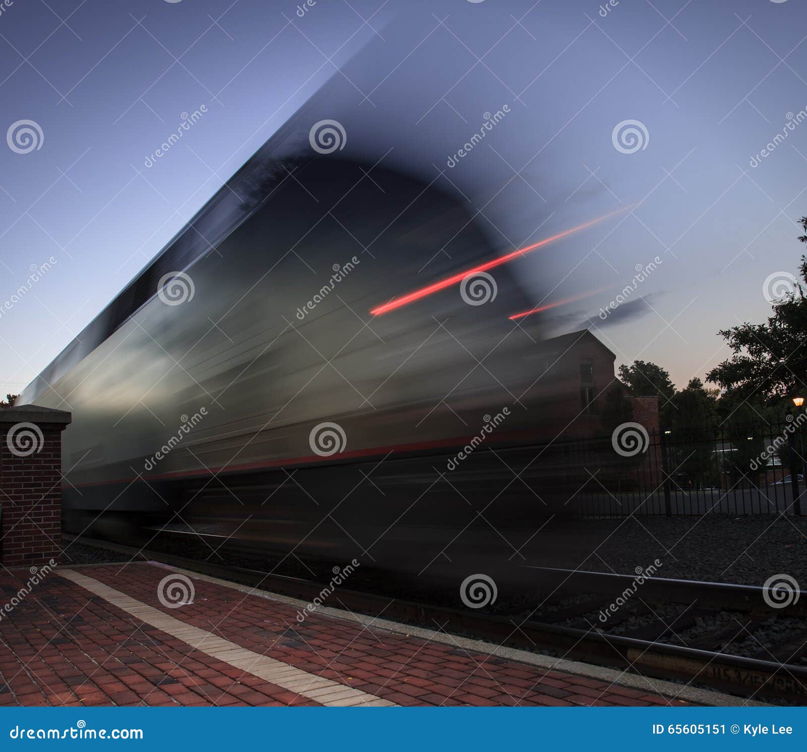 Train Pulling Out of the Station Stock Image - Image of tracks, evening ...